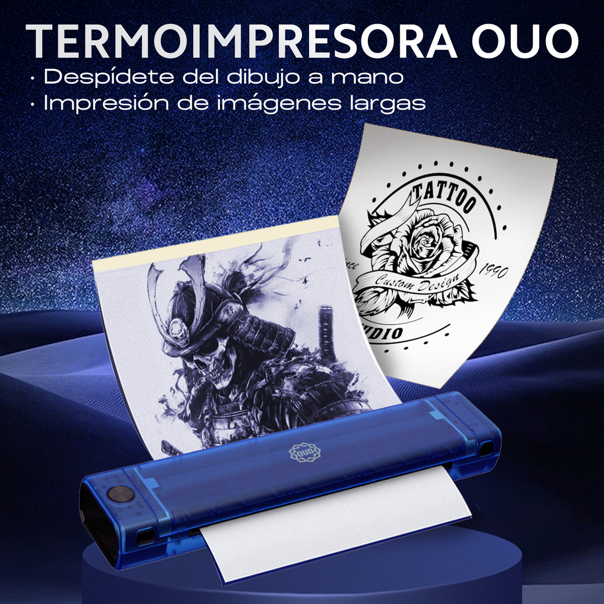 Impresora de Tatuajes Térmica Inalámbrica OUO T08FS | Transferencias P